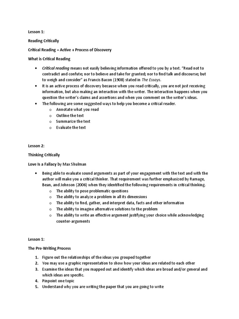 EAPP Midterms | PDF | Essays | Critical Thinking