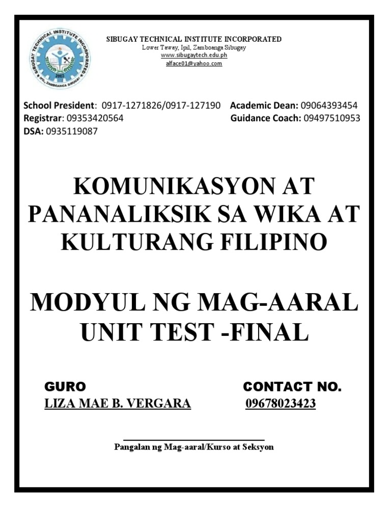 Unit Test Module Komunikasyon | PDF