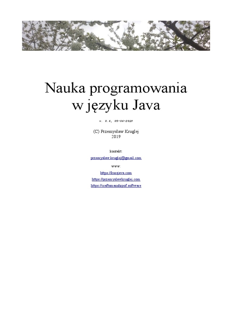 Nauka Programowania W Jezyku Java v0.6 | PDF