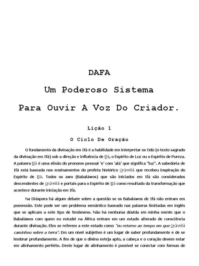 Dafa Ifã A Voz Do Criador 2 | PDF | Metafísica | Aprendizado