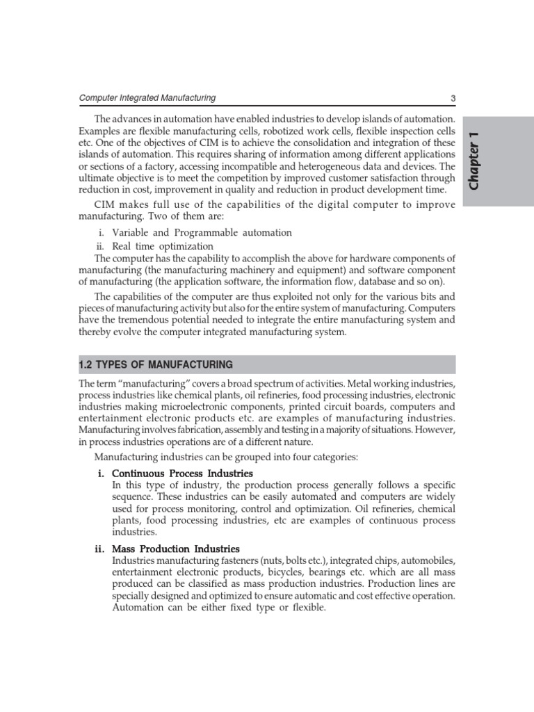 The Evolution of Computer Integrated Manufacturing: From Automation ...