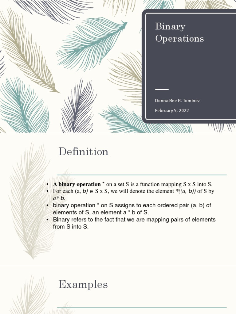 Binary Operations | PDF | Matrix (Mathematics) | Functions And Mappings Binary Operations | PDF | Matrix (Mathematics) | Functions And Mappings