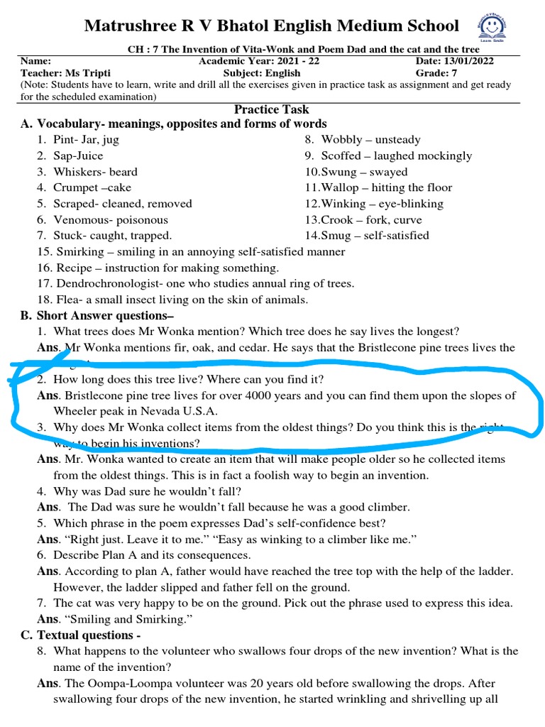 Edited GRADE 7 ENGLISH CH 7 ENGLISH The Invention Of Vita Wonk And
