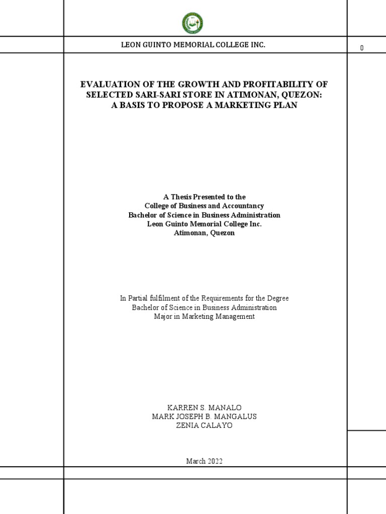 Final Format of Thesis | PDF | Swot Analysis | Strategic Management