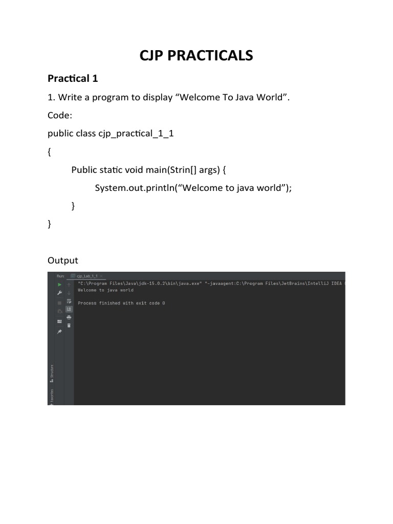 CJP Practicals | PDF