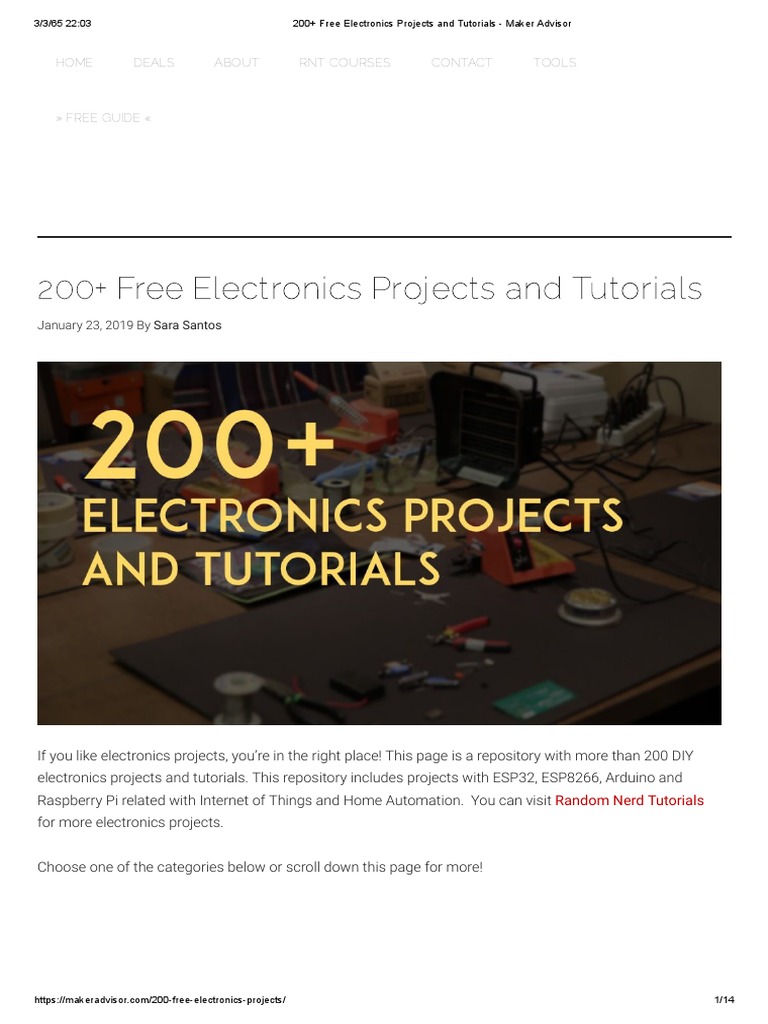 200+ Free Electronics Projects and Tutorials - Maker Advisor หน้ารวม ...