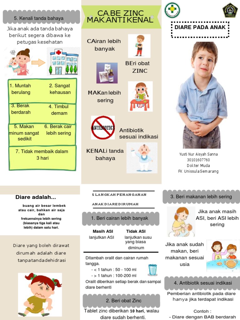 Leaflet Diare Pada Anak - Yusti Nur Aisyah Sanna | PDF