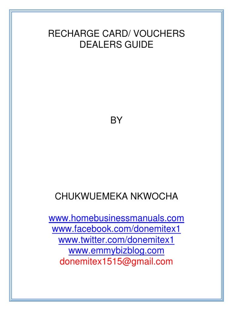 Nigeria Recharge Card Dealers Guide | PDF | Prices | Voucher