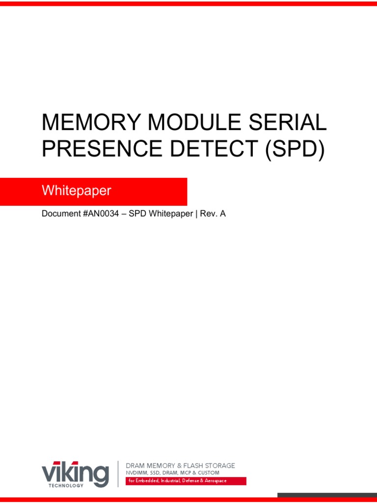 Memory Module Serial Presence Detect | PDF | Computer Science ...