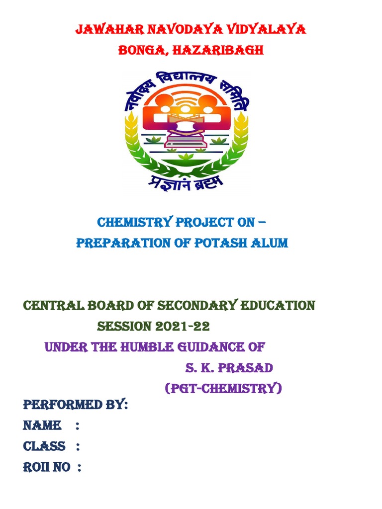 Preparation of Potash Alum | PDF | Aluminium | Solubility