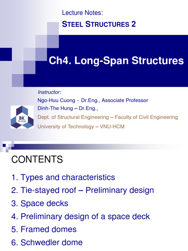 Preliminary Design of Long-Span Structures: Space Decks, Framed Domes ...