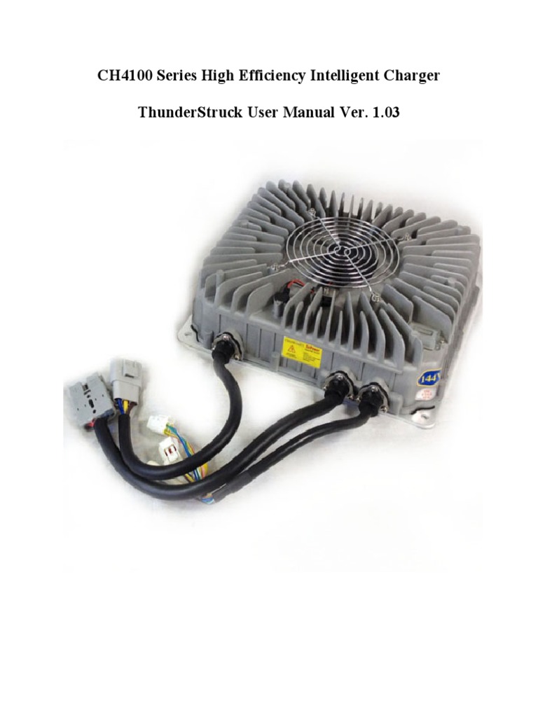 Ch4100 Series High Efficiency Intelligent Charger Thunderstruck User ...
