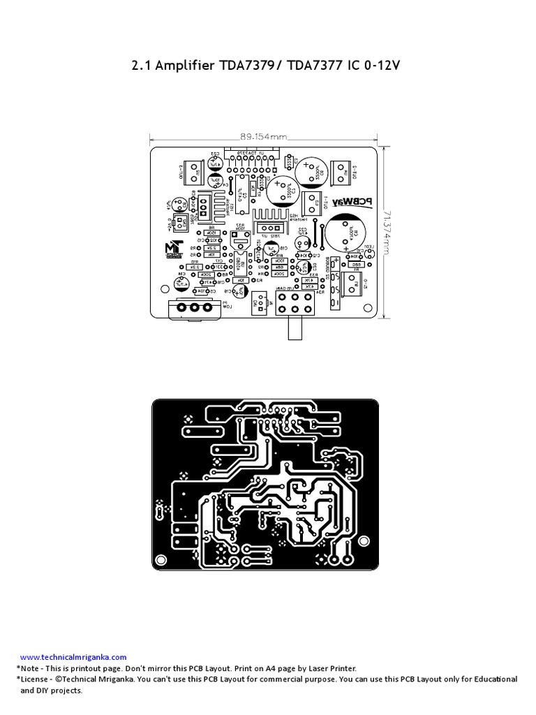 2.1 Amplifier TDA7379 TDA7377 Technical Mriganka | PDF | Equipment | Manufactured Goods