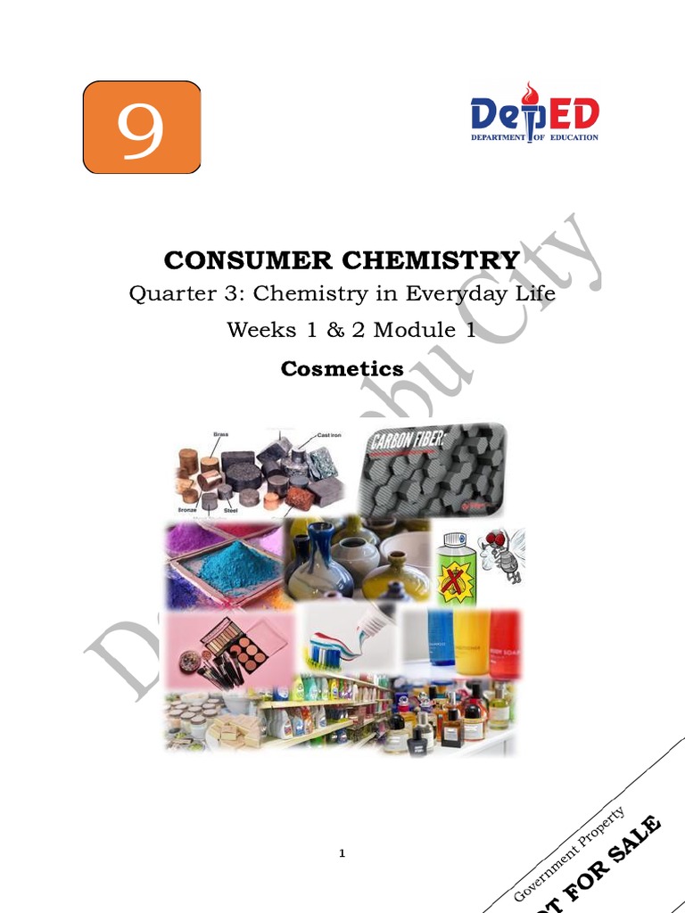 Consumer Chemistry: Quarter 3: Chemistry in Everyday Life Weeks 1 & 2 ...