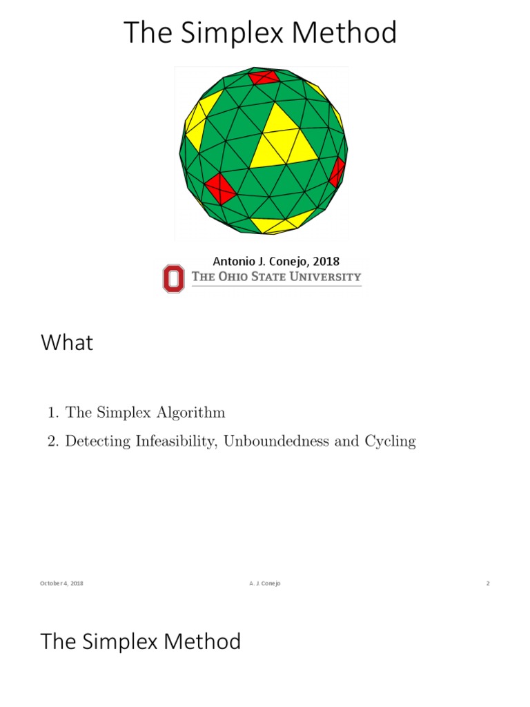 A Comprehensive Overview Of The Simplex Method For Solving Linear Programming Problems Pdf
