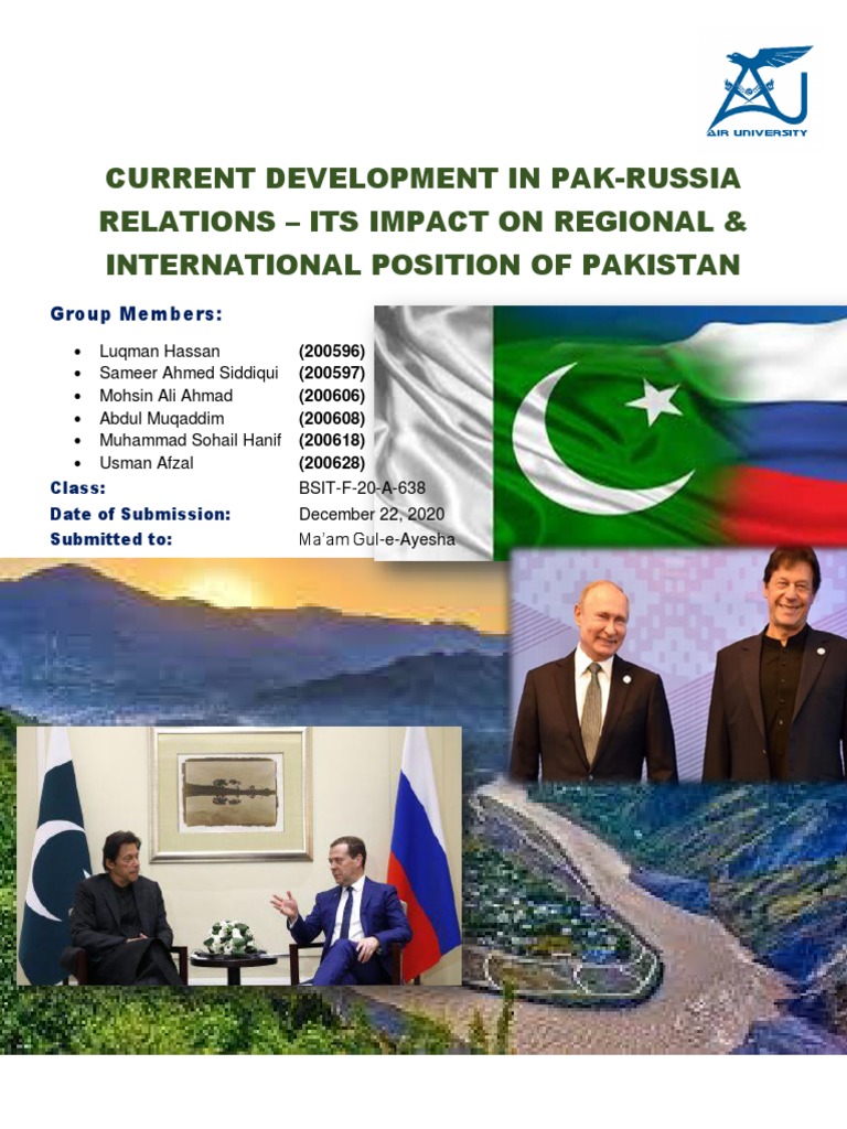 Current Development in Pak-Russia Relations - Its Impact On Regional ...