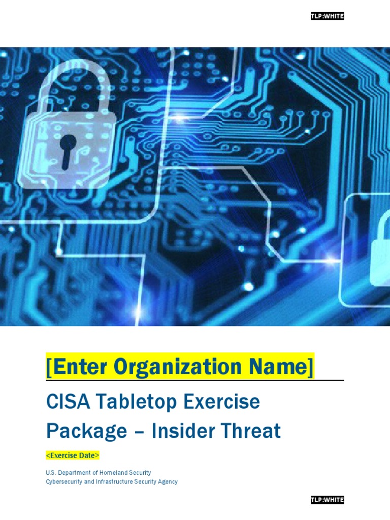 CISA Tabletop Exercise Package Insider Threat | PDF | Security ...