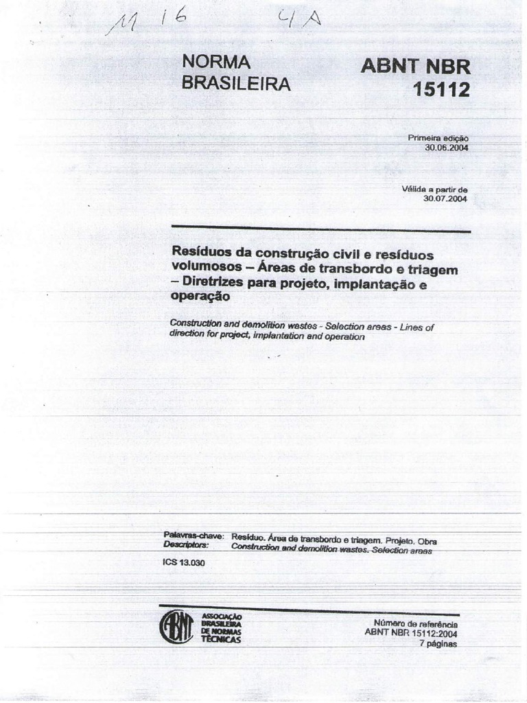 Abnt NBR 15112 | PDF