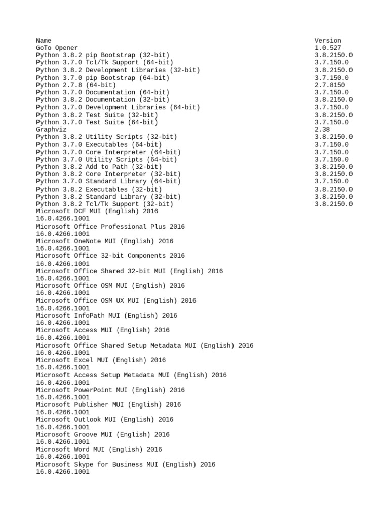 Installed Programs | PDF | Microsoft Office | 64 Bit Computing