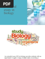 EE - IB Extended Essay Topic Ideas FOR BIOLOGY | PDF | Biology | Evolution