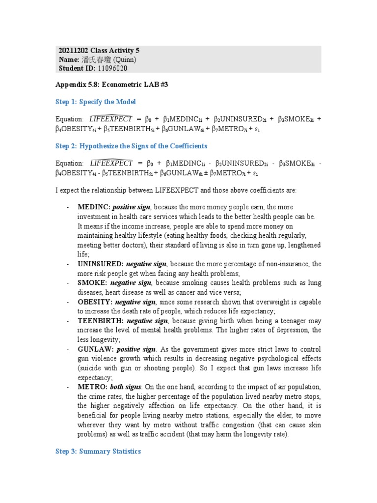 Research Methods Student Activity 5 | PDF | P Value | Null Hypothesis