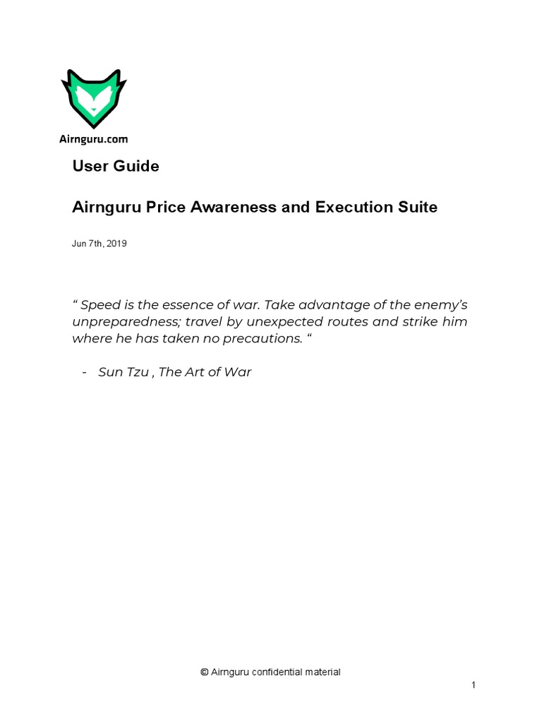 User Guide Airnguru - 8 Jun 2019 Backup | PDF | Matrix (Mathematics ...