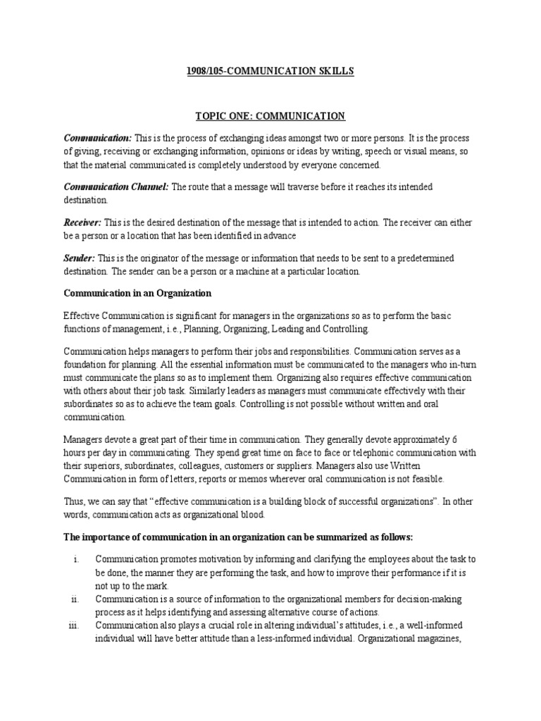 Communication Skills Complete | PDF | Communication | Memorandum