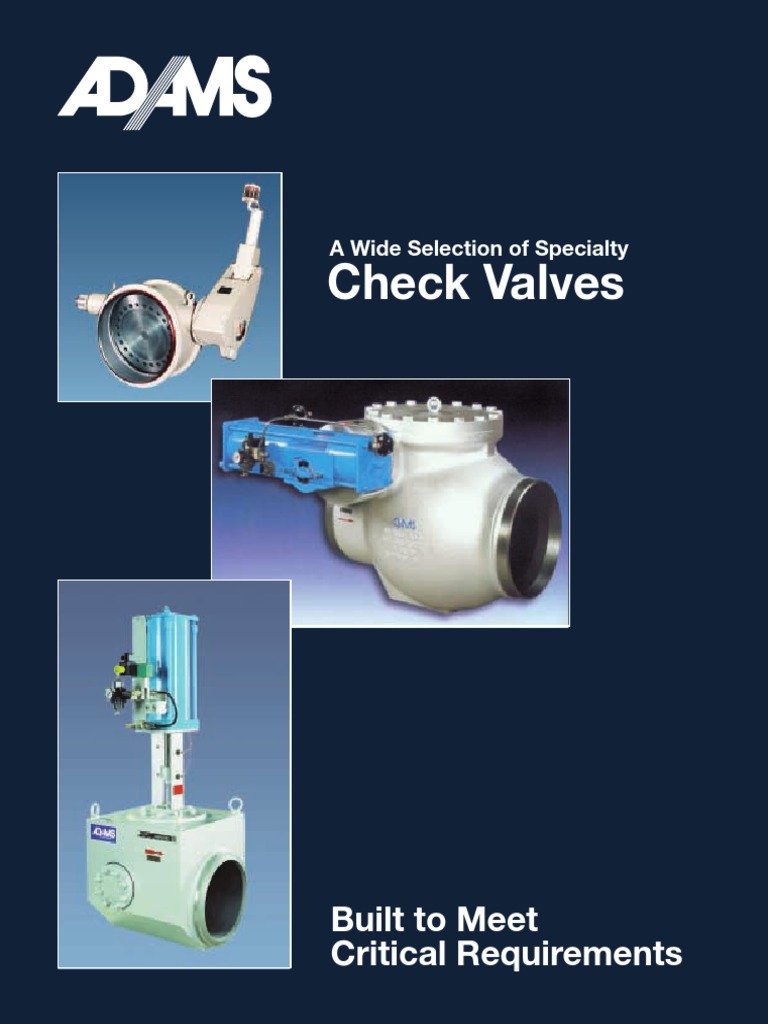 Check Valves: Built To Meet Critical Requirements | PDF | Valve | Pump