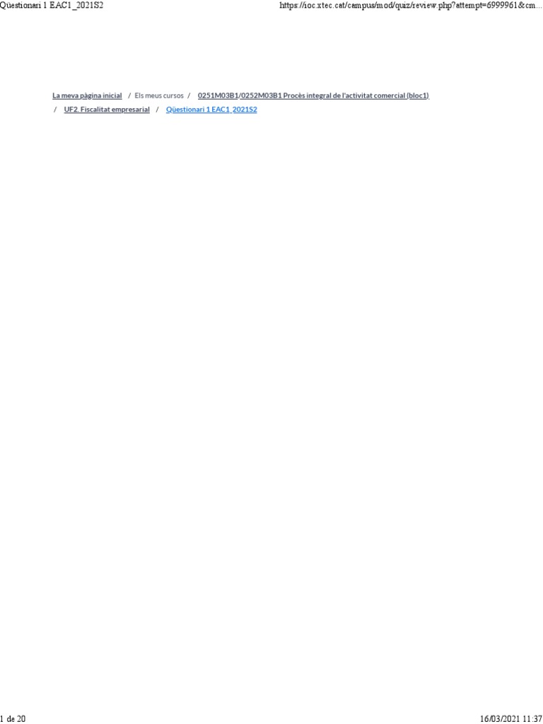 Qüestionari 1 EAC1 - 2021S2 | PDF
