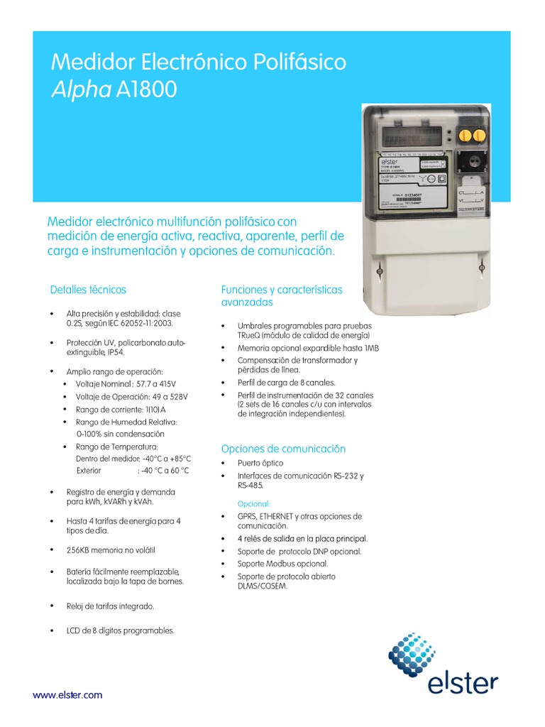 Medidor A1800 Elster | PDF