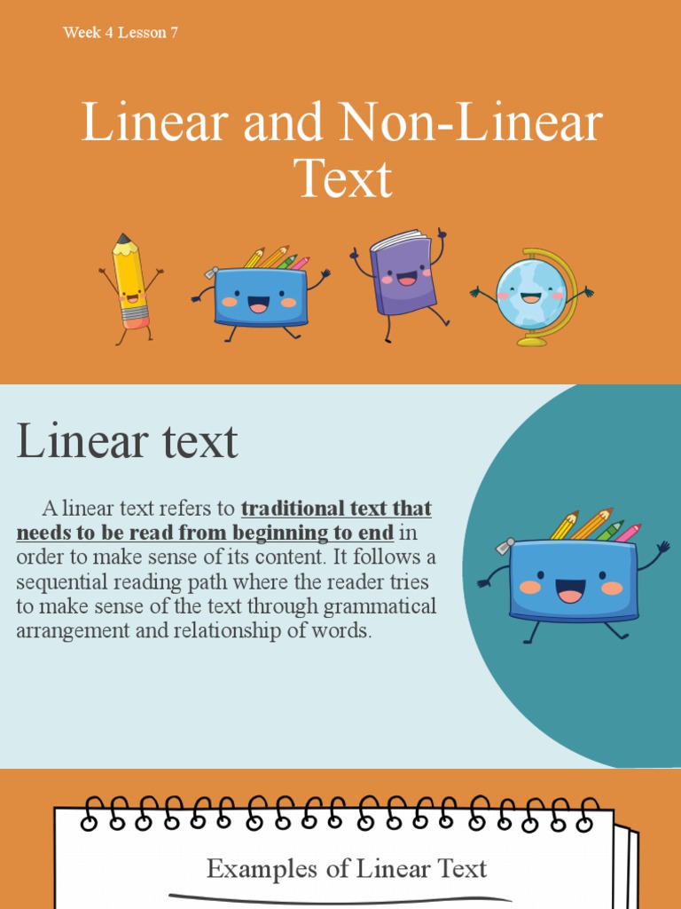 Lesson 7 Linear and Non-Linear Text | PDF | General Fiction