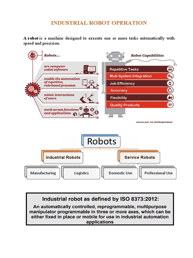 Robots: Industrial Robot Operation | PDF | Cartesian Coordinate System ...