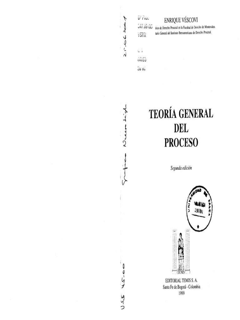 Teoría General Del Proceso (Véscovi) | PDF