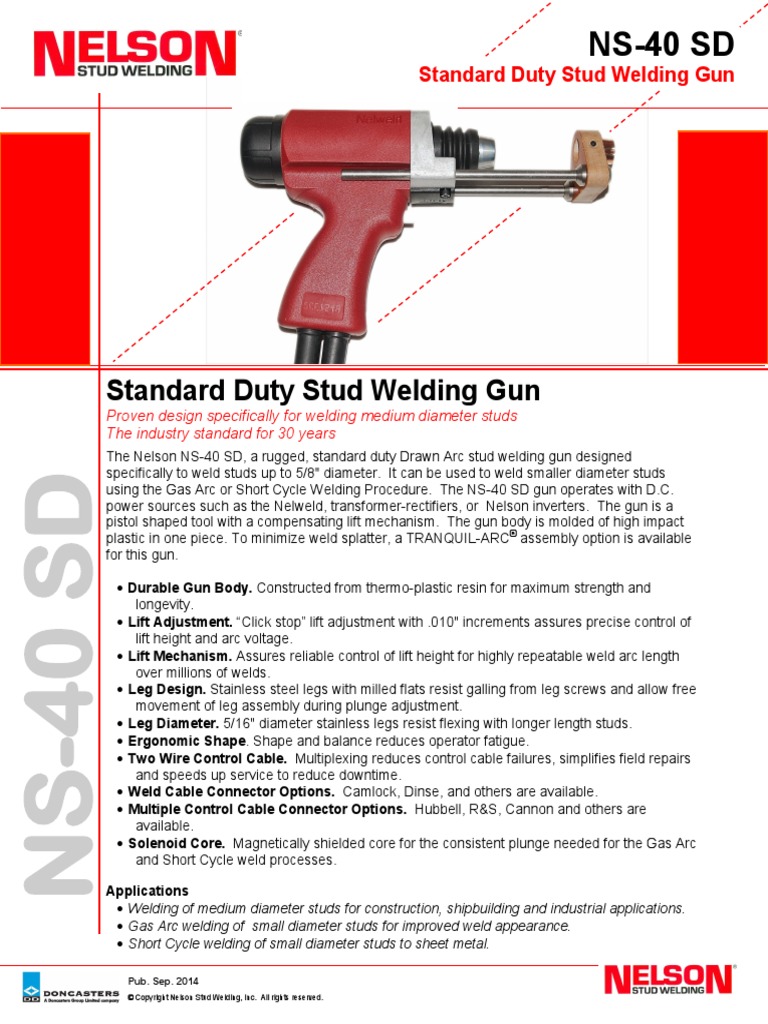 Nelson NS40 SD Gun Flyer | PDF | Construction | Welding