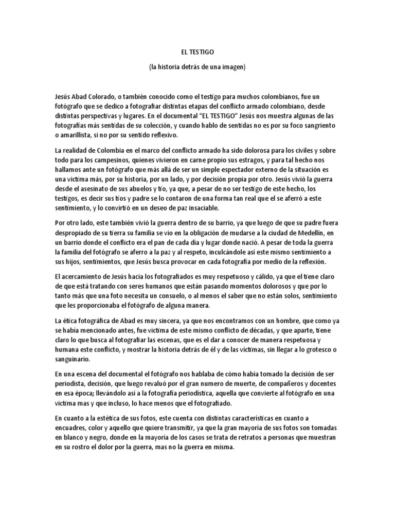 El Testigo | PDF | Colombia | Jesús