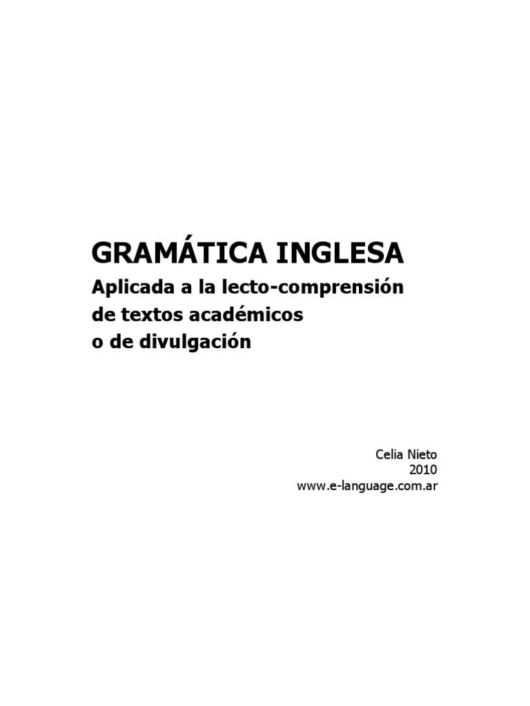 Manual Gramatica Inglesa v1 | PDF | Palabra | Adjetivo