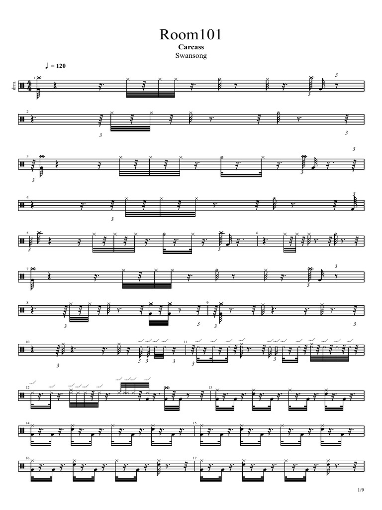 Carcass - Room 101 Drums | PDF