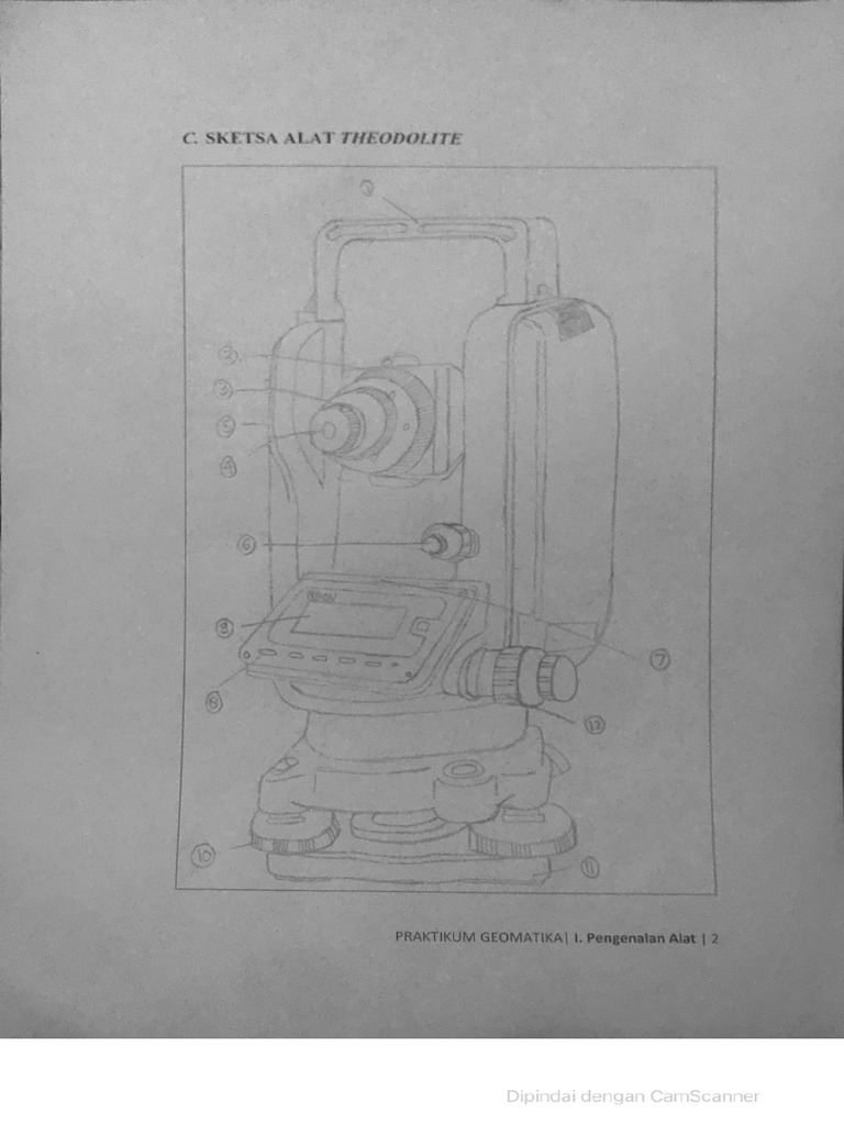 Gambar THEODOLITE Dan Keterangannya | PDF