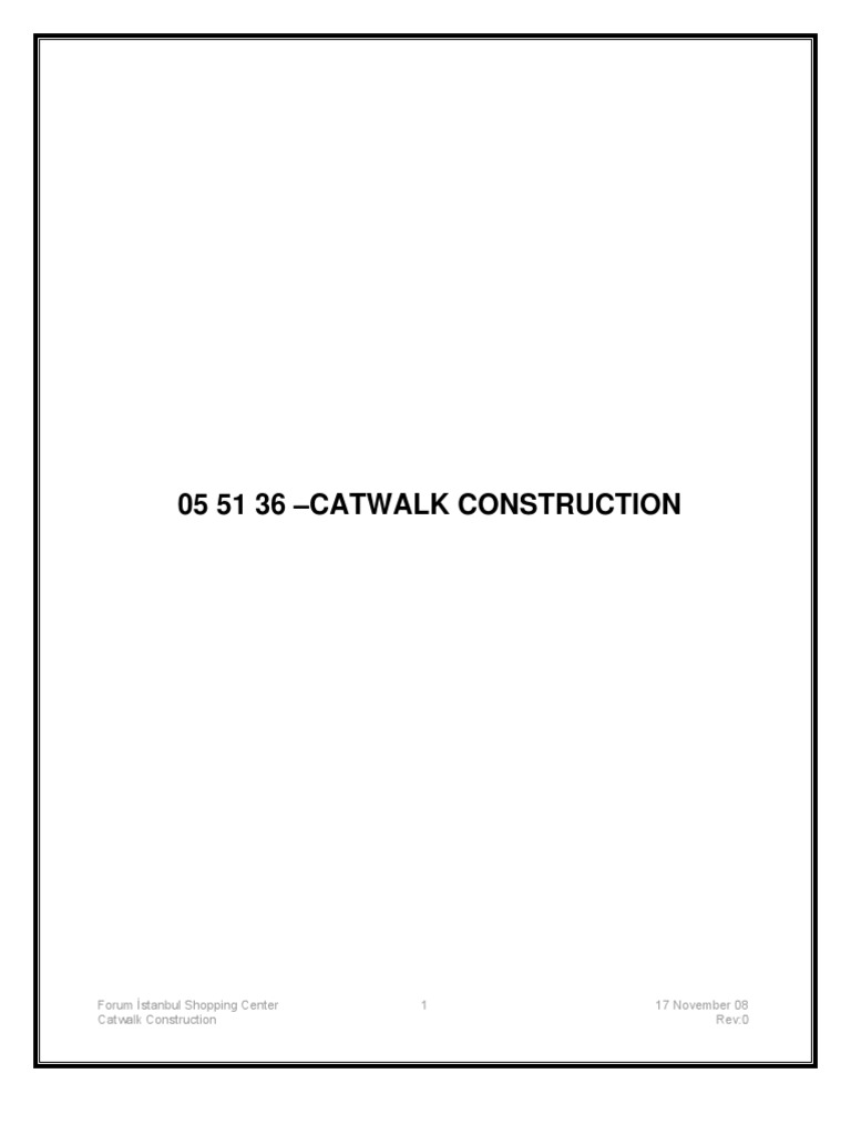 Catwalk Construction Specifications | PDF | Galvanization ...