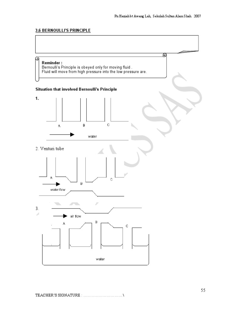 3.6 Bernoulli's Principle | PDF