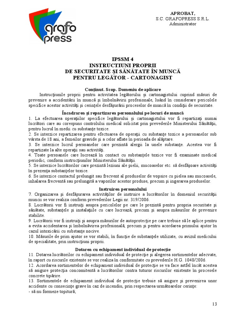 IPSSM 4 Legător - Cartonagist | PDF