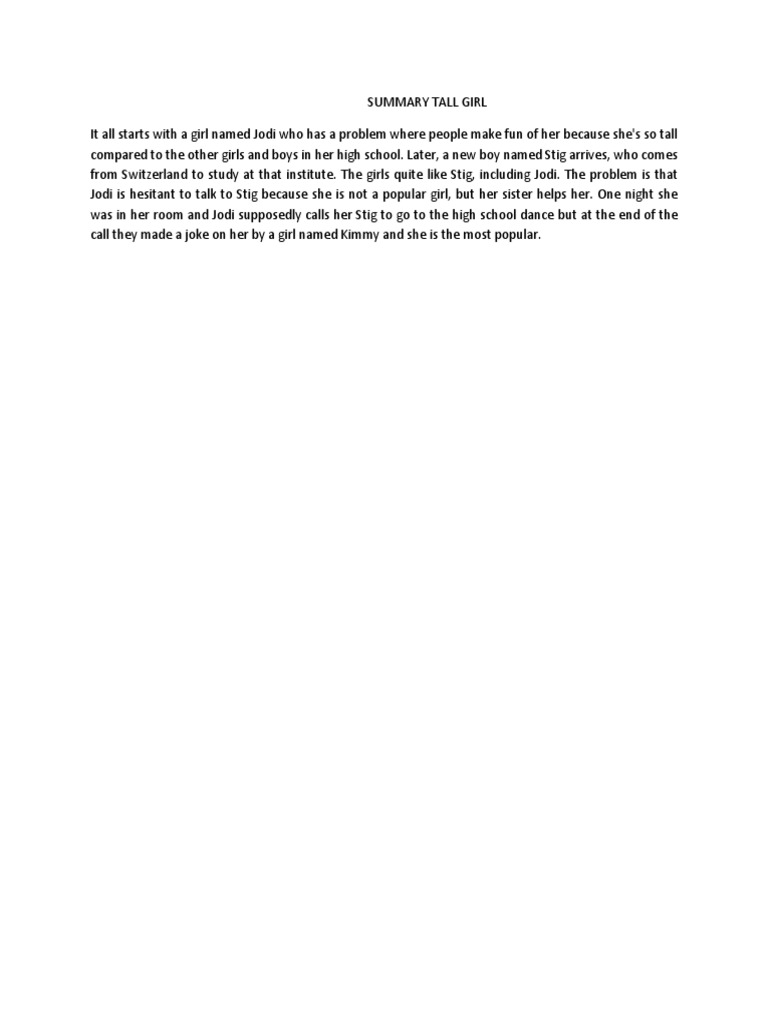 Tall Girl | PDF