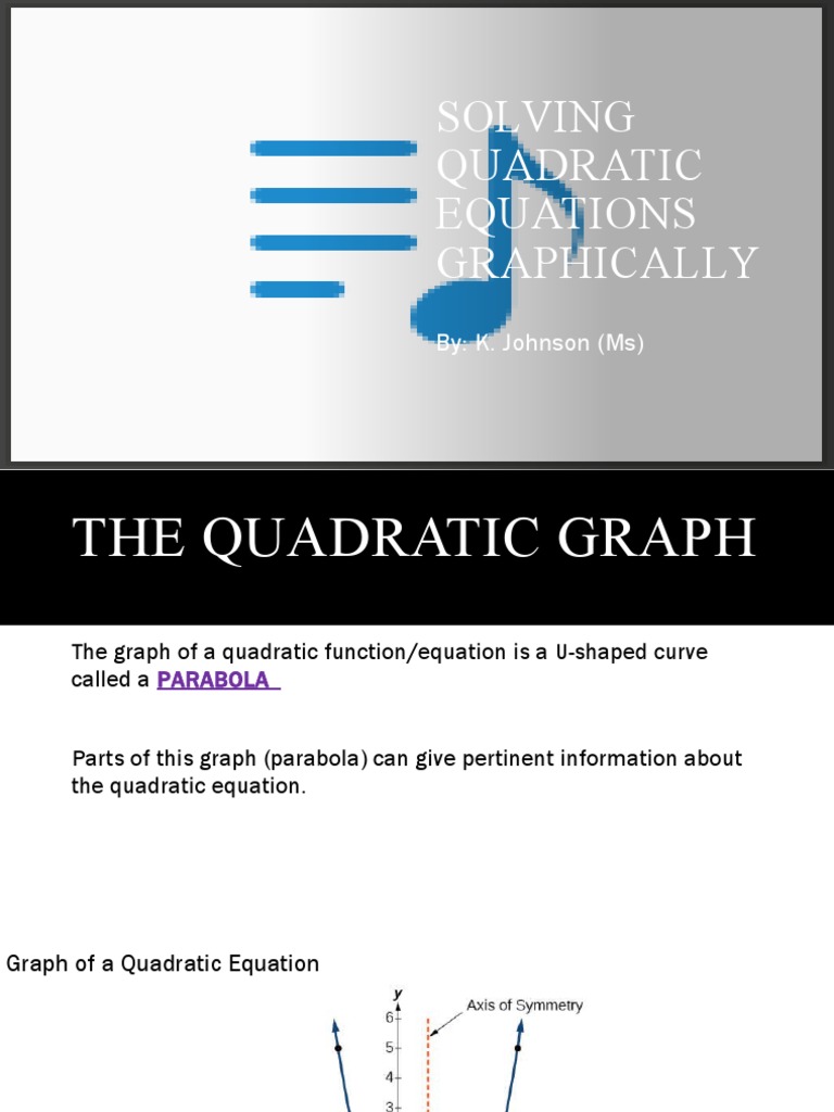 Solving Quadratic Equations Graphically | PDF | Quadratic Equation ...