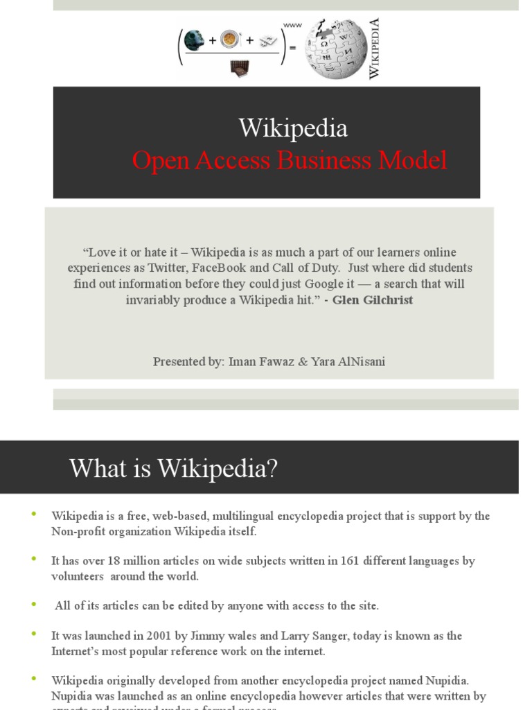 Wikipedia Case Study: Business Model | PDF | Wikipedia | Social ...