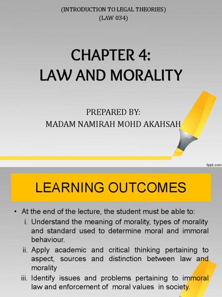 Law034 Chap 4 Part1 | PDF | Morality | Value (Ethics)