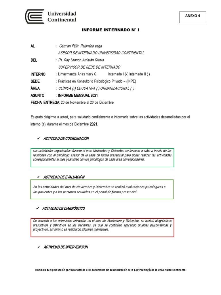 Informe Descriptivo Diciembre | PDF | Sicología | Ciencias de la Salud