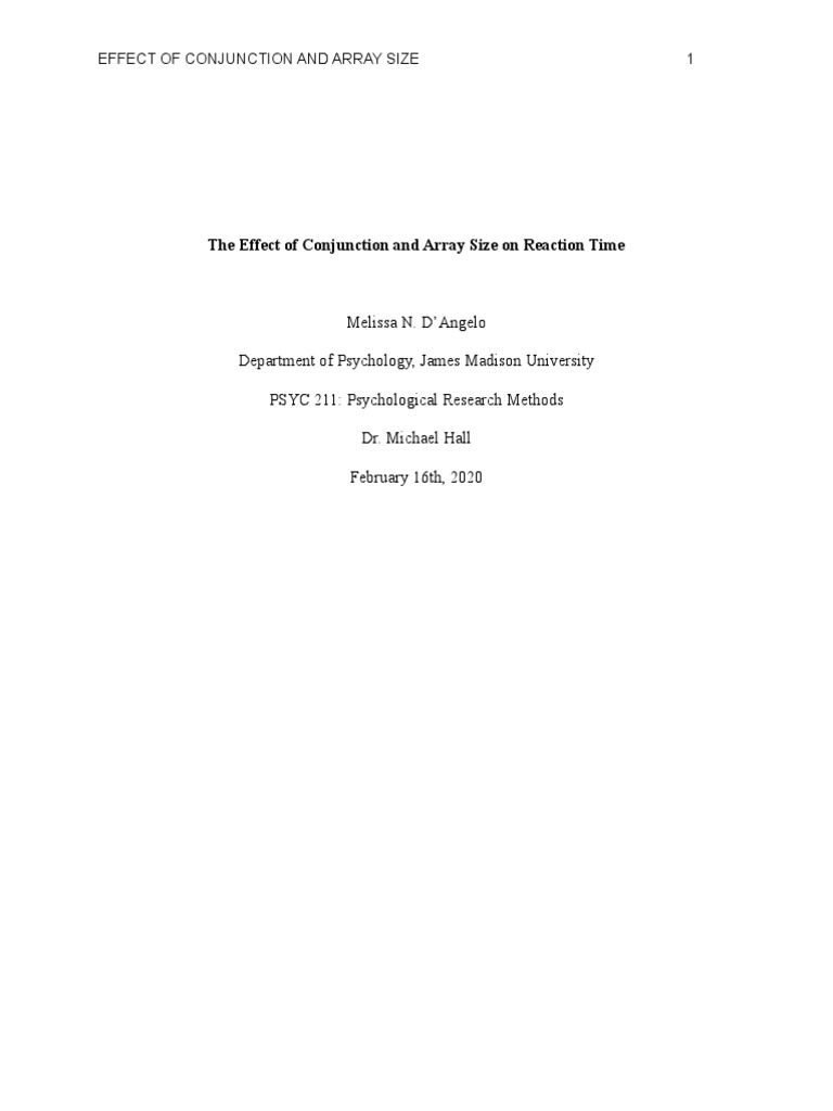 Visual Search Paper | PDF | Attention | Mental Chronometry