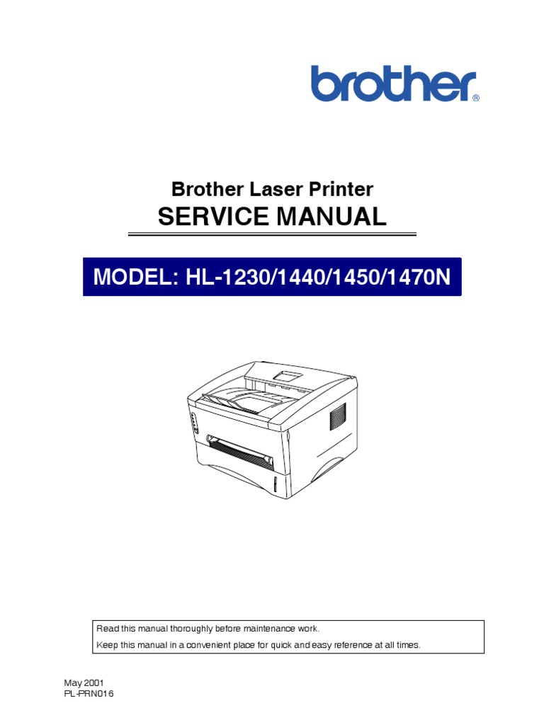 Brother HL-1230. 1440, 1450. 1470n Service Manual | PDF | Printer ...