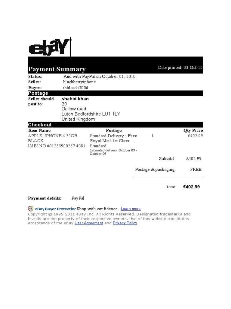 Payment Summary | PDF