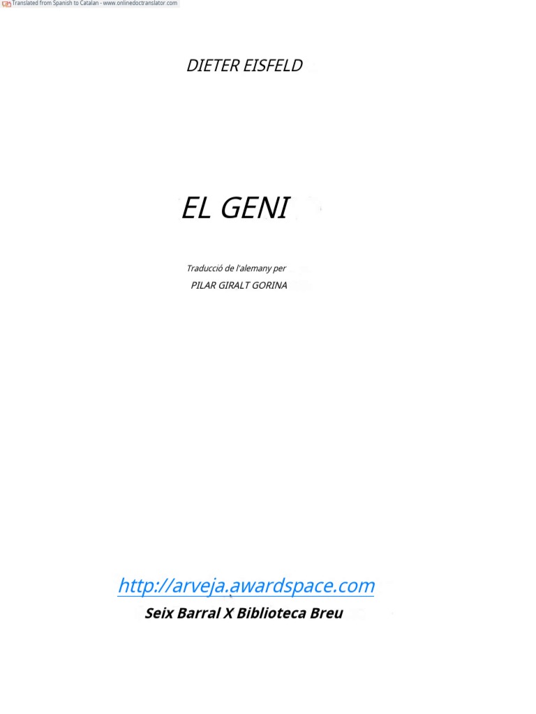 El Geni en Catala | PDF